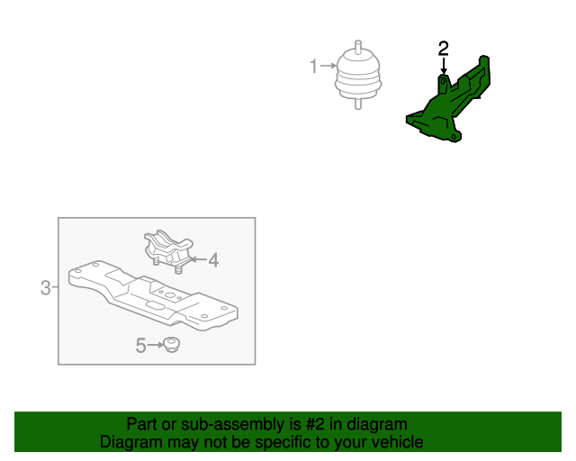 2008-2014 Cadillac CTS Passenger Side Engine Mount Bracket 15854018 ...