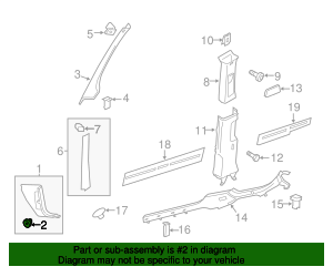 2004-2021 Volkswagen OEM NEW 2004-20 VW Volkswagen Upper Center Pillar ...