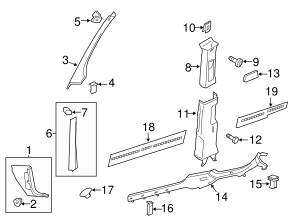 2004-2021 Volkswagen OEM NEW 2004-20 VW Volkswagen Upper Center Pillar ...
