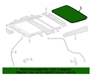 63201-08060 - Sunroof Glass - 2021-2023 Toyota Sienna | OEM Genuine ...