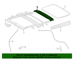 63235-08020 - Sunroof Reinforcement 2021-2024 Toyota Sienna ...
