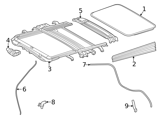 63235-08020 - Sunroof Reinforcement 2021-2024 Toyota Sienna ...