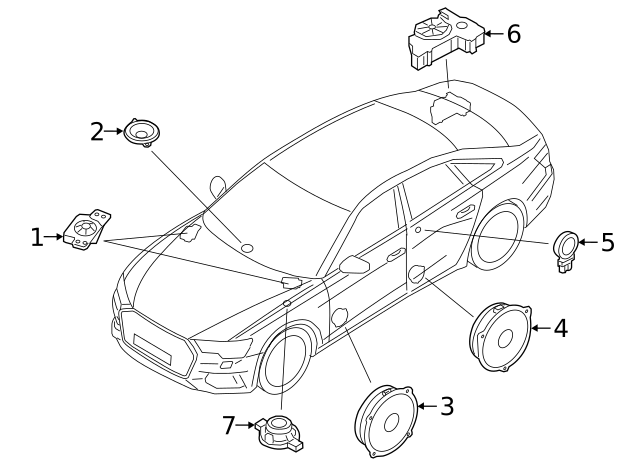 2019-2024 Audi Speaker 4K0-035-913 | Audi USA Parts