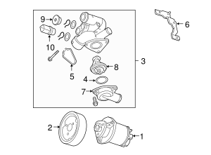 955-106-111-00 - Thermostat Housing 2004-2006 Porsche Cayenne ...