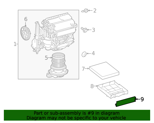 88899-06310 - Cabin Air Filter Cover 2018-2024 Toyota | Longo Toyota Parts
