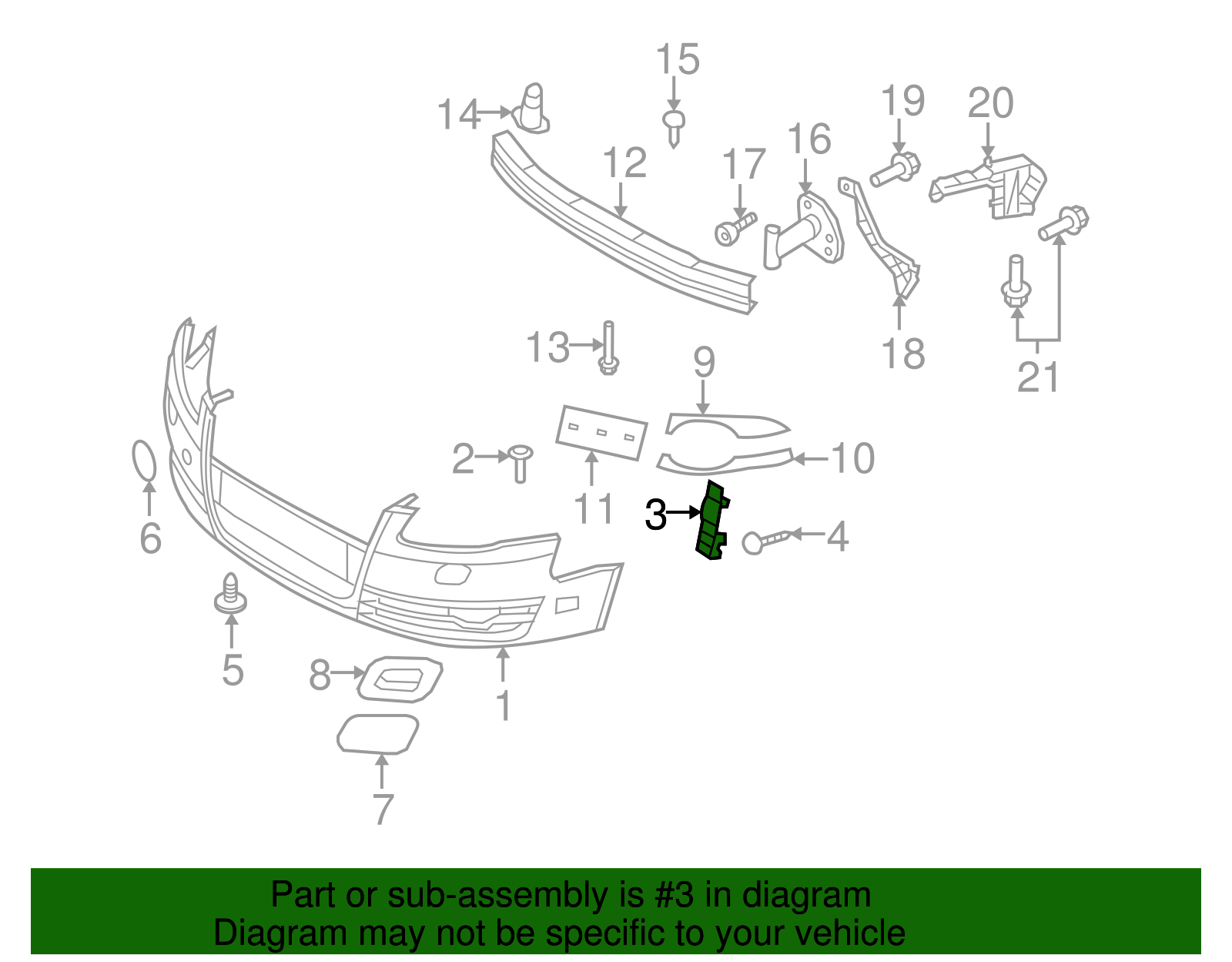 2005-2009 Audi Bumper Cover Retainer 8E0-807-278 | Audi OEM Parts Guy