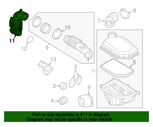 2015-2018 Volvo Engine Air Intake Resonator 31319692 | TascaParts.com