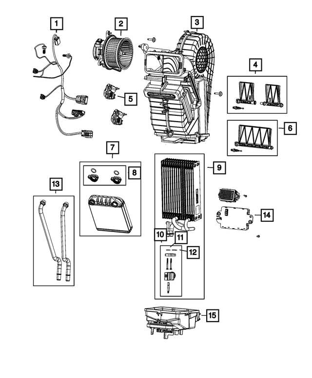 2022 Jeep Heater Core 68565832AA | Mopar Estores