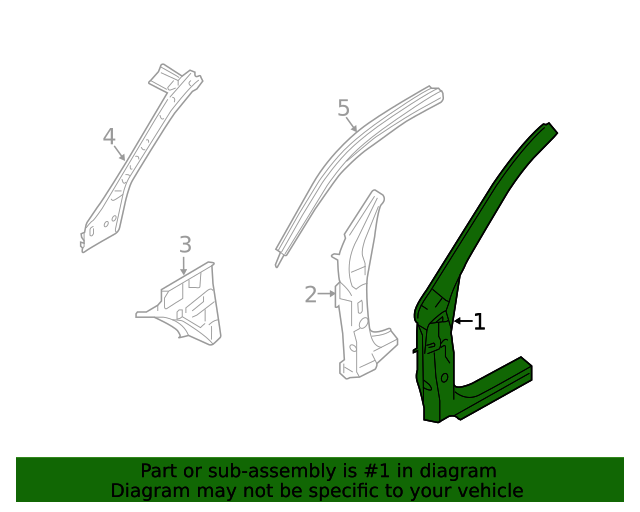 2020-2024 Subaru Hinge Pillar 51419AN00A9P | Subaru Parts Store