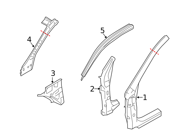 2020-2024 Subaru Hinge Pillar 51419AN00A9P | Subaru Parts Store