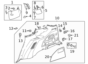 2021-2022 Cadillac Escalade Lock Pillar Trim 84842693 | GMPartsDirect.com