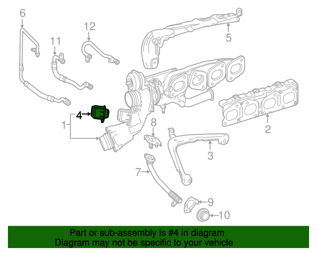 264-906-28-00 - Turbocharger Wastegate 2019-2023 Mercedes-Benz ...