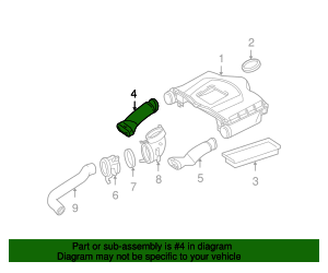 272-090-02-82 - Engine Air Intake Hose 2006-2007 Mercedes-Benz ...