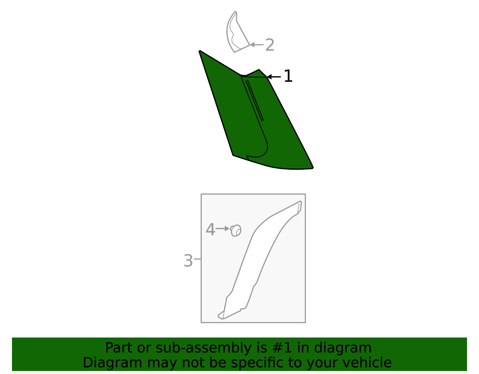 2020-2023 Land Rover Range Rover Evoque Pillar Molding LR136542 | OEM ...