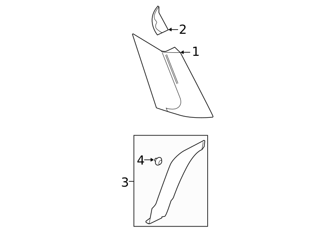 LR136541 - Body D-Pillar Molding 2020-2023 Land Rover Range Rover ...