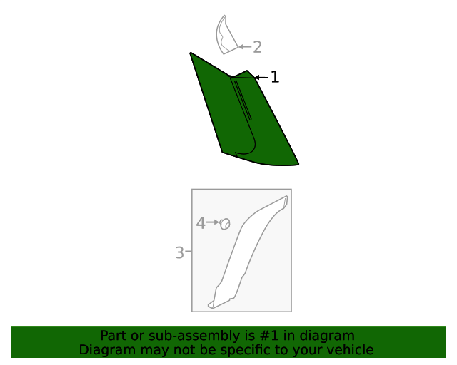 LR136542 - Body D-Pillar Molding 2020-2023 Land Rover Range Rover ...