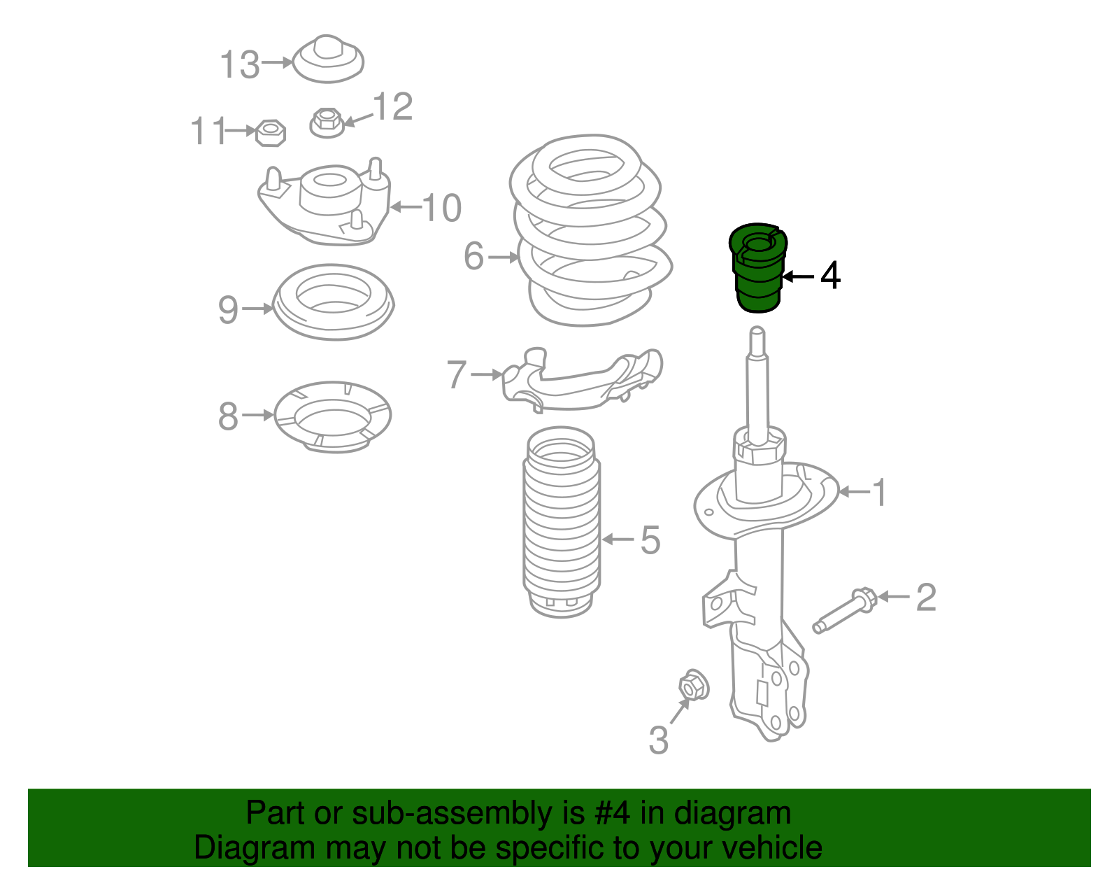 54626-C1050 - Strut Bumper 2016-2024 Kia | Kia.Parts Store