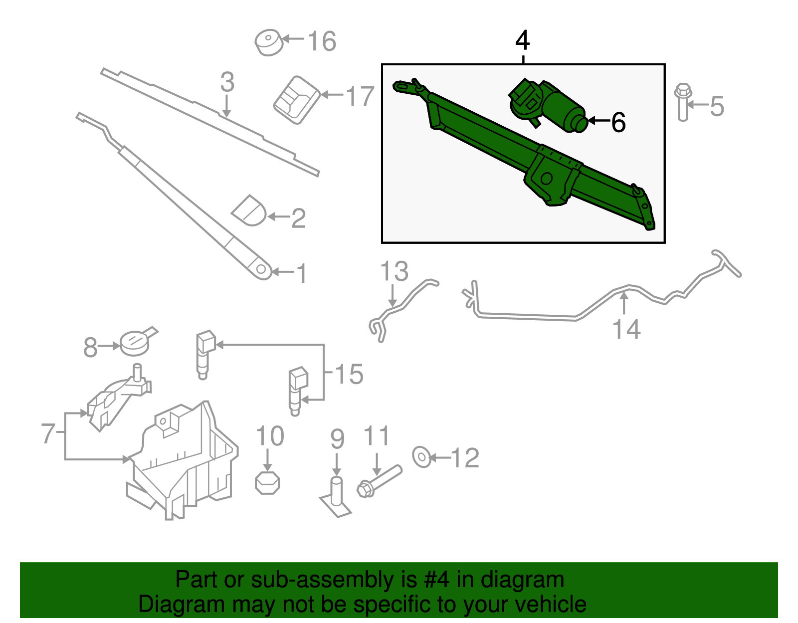 2013-2017 Ford OEM NEW 2013-2017 Ford Expedition Front Windshield Wiper ...