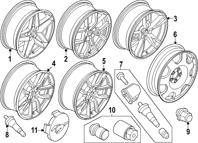PR3Z-1007-GA - Wheel, Alloy 2024 Ford Mustang | Ford OEM Parts Direct