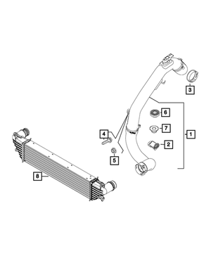 68224966AA - Charge Air Cooler Tube 2014-2016 Fiat 500L | Mopar ...