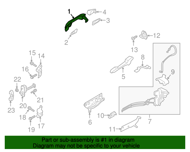2018-2021 Kia Stinger Handle, Outside 83651 J5010 | OEM Parts Online