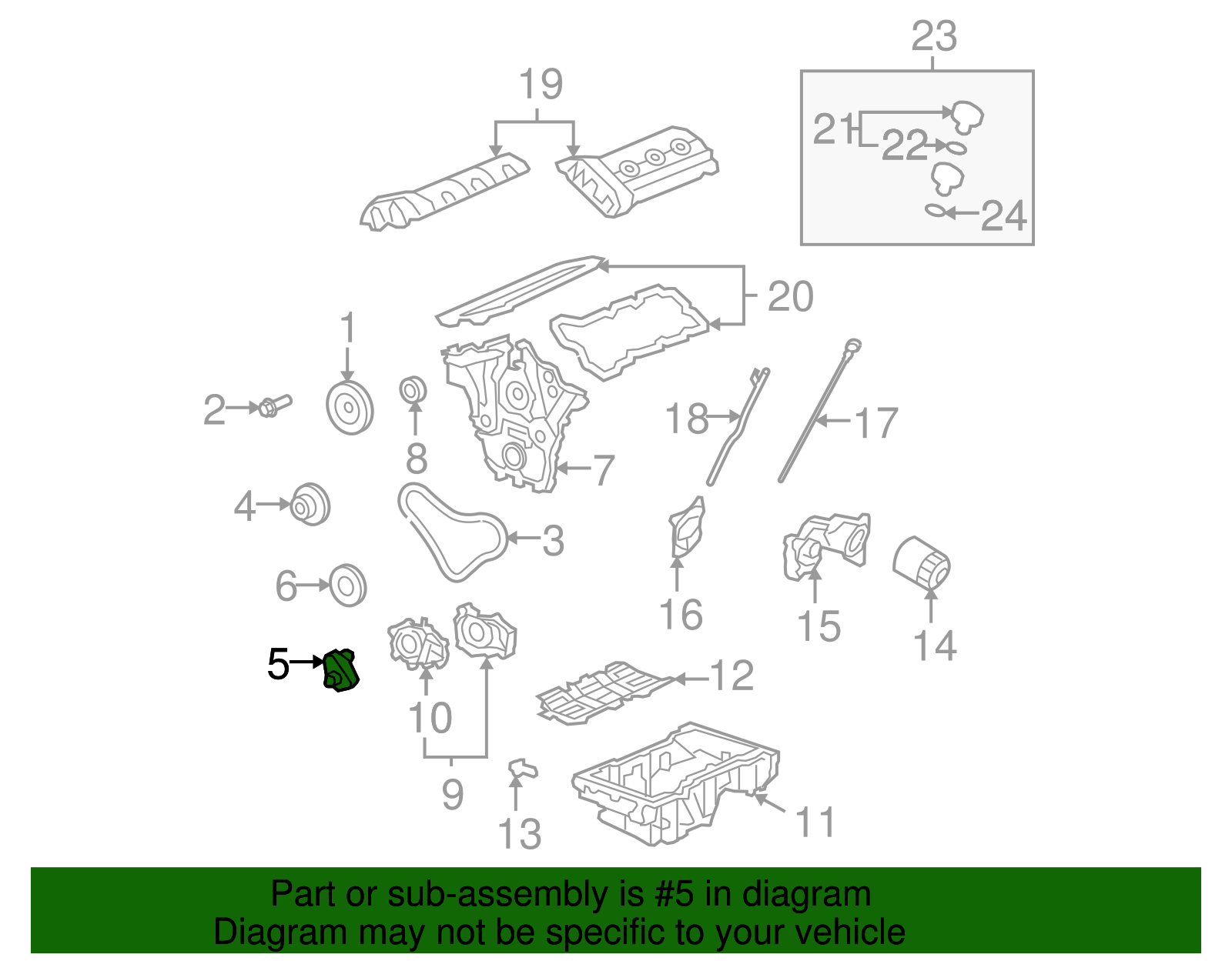 2004-2024 GM Chain Guide - Passenger Side (RH) 12623514 | NewGMParts.com