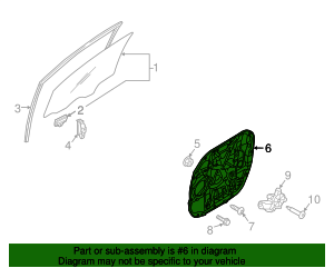 2015-2020 Kia Sedona Window Regulator - Passenger Side (RH) 82481-A9010 ...