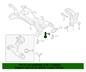 2010-2015 Mazda Lower Control Arm Rear Bolt 9YA0-2A-228B ...
