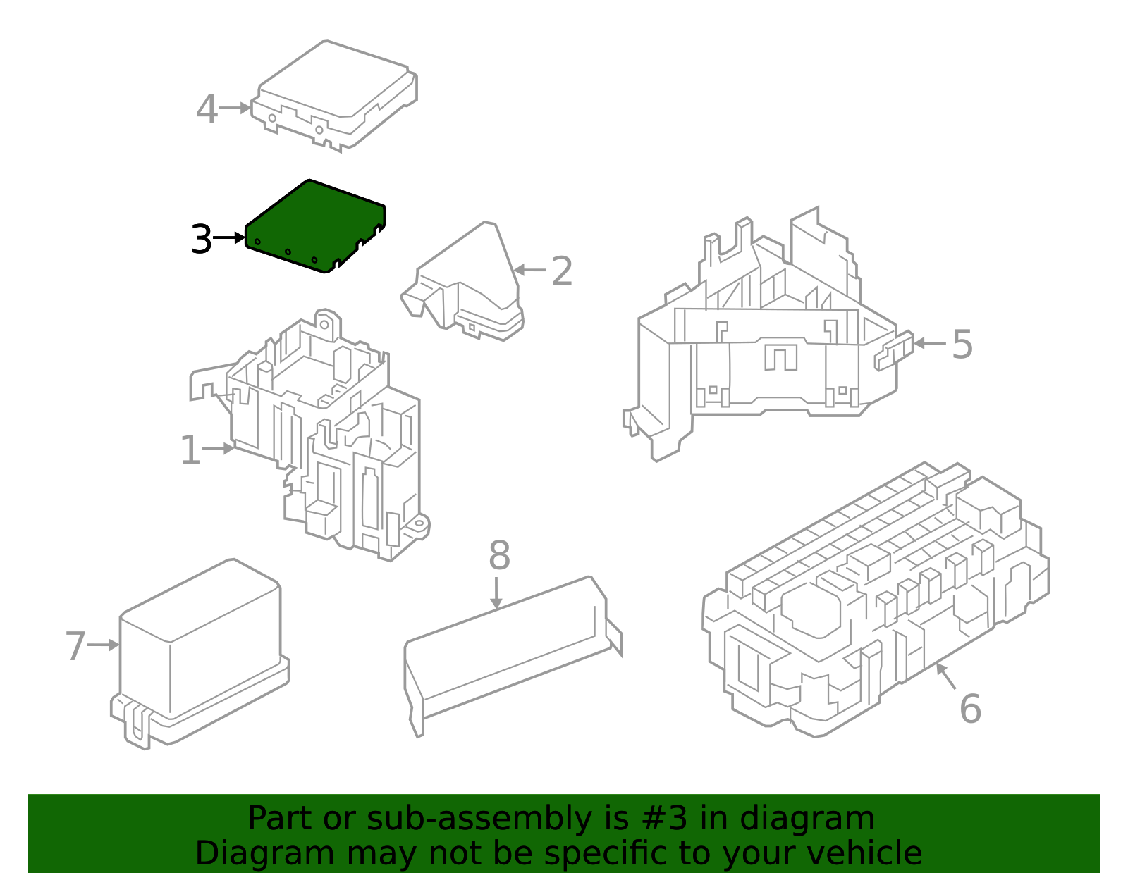 2019-2020 Infiniti QX50 Control Unit-Ipdm Engine Room 284B7-5NA4C ...