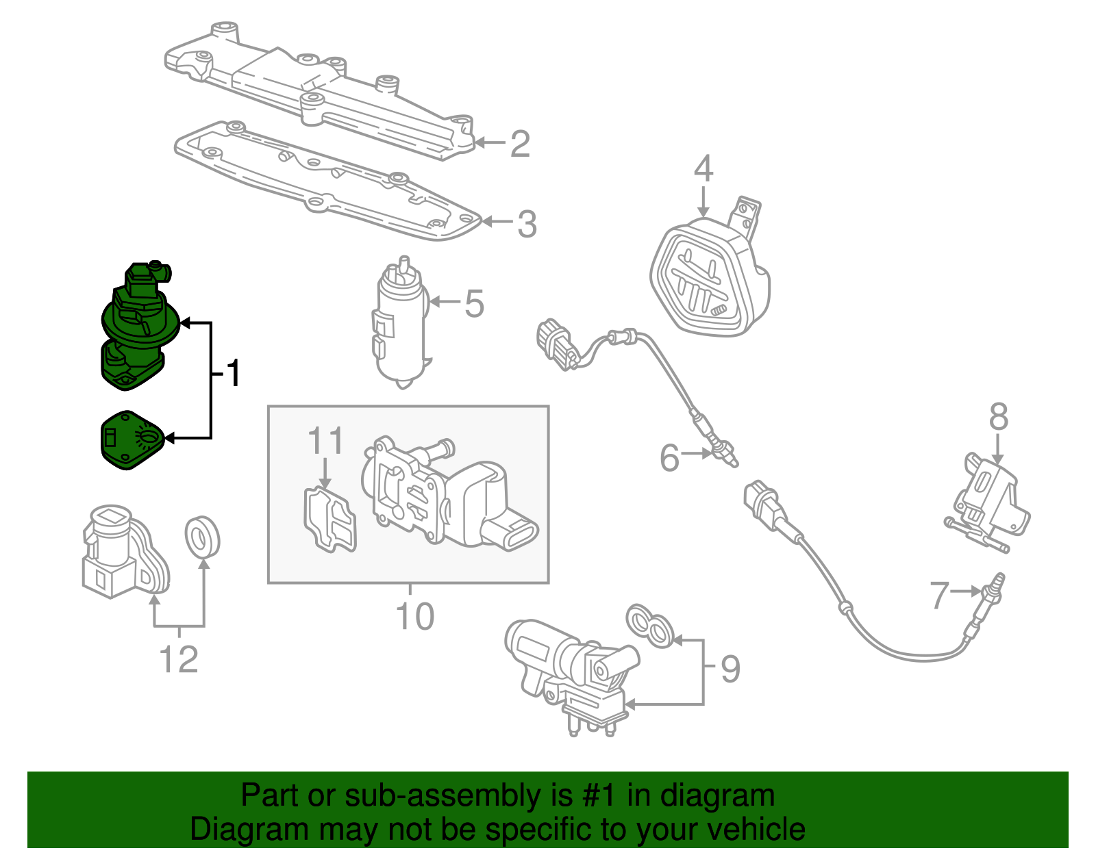 1996-2000 Honda Civic Egr Valve 18011-P2M-305 | Clarkknapp Honda