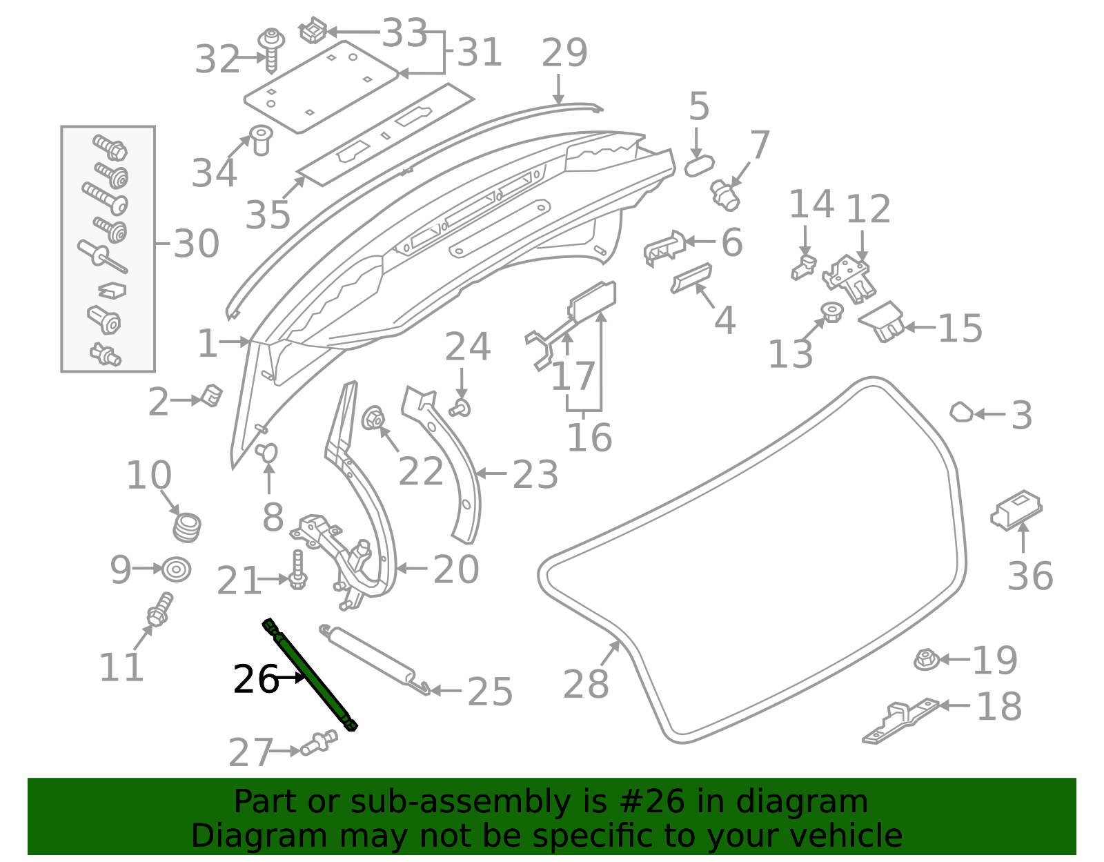 2017-2024 Audi Support Cylinder 8W6-827-919 | Retail Performance Auto Parts