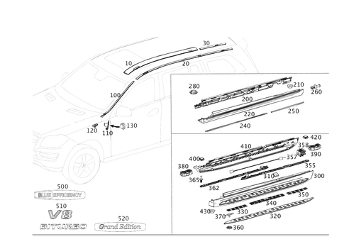Exterior Detachable Parts for 2010 Mercedes-Benz GL450 | Mercedes-Benz ...
