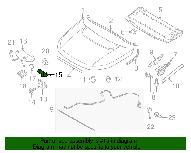 2015-2019 Land Rover Discovery Sport Hood Latch Striker Plate LR058518 ...