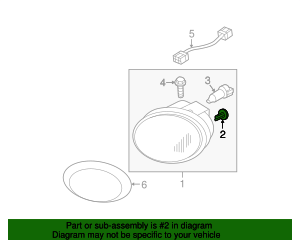2002-2007 Nissan Fog Lamp Assembly Grommet 26399-8J000 | QuirkParts