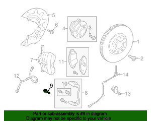 1998-2025 Volkswagen Disc Brake Caliper Anchor Plate Bolt WHT-010-085 ...
