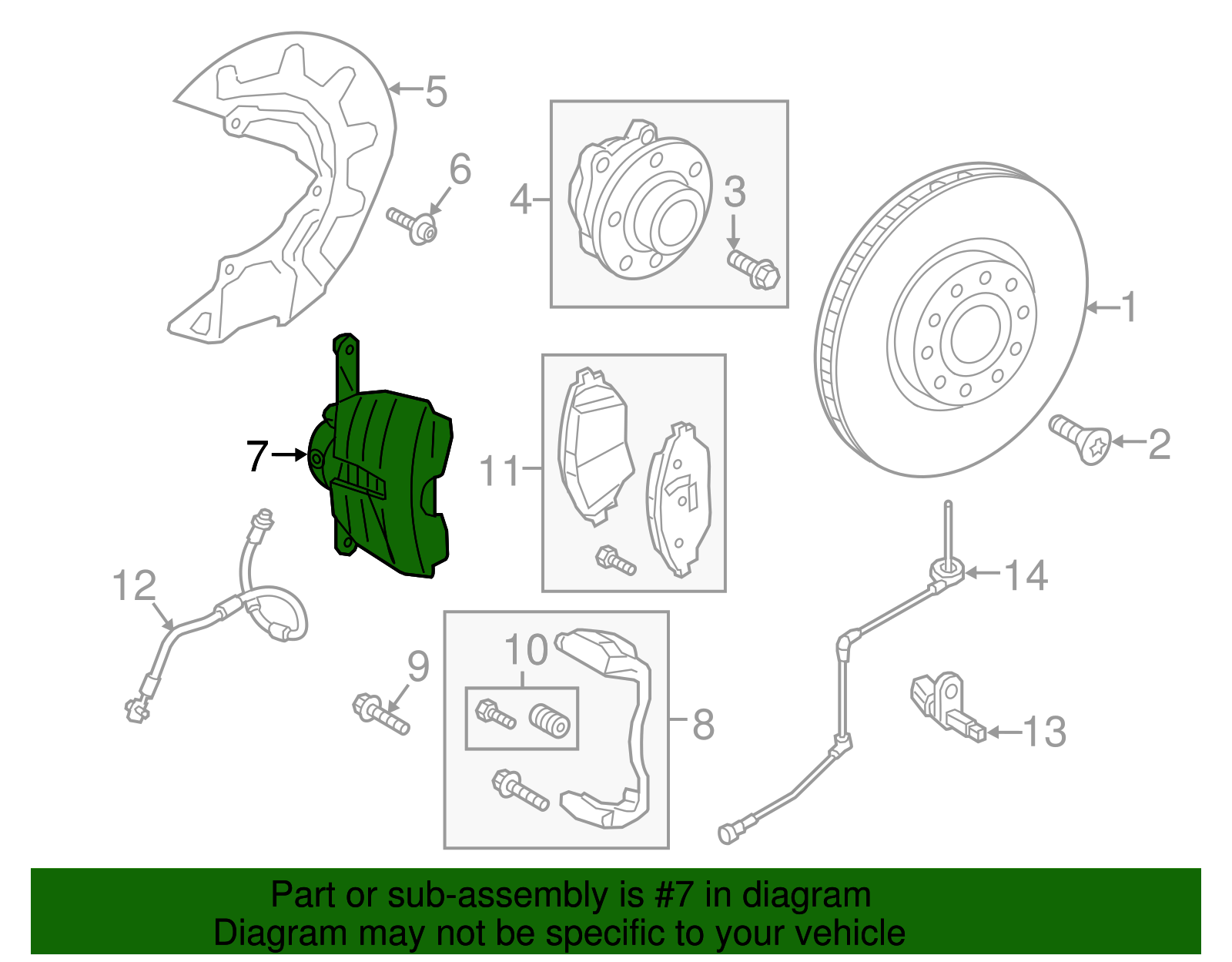 2018-2025 Volkswagen Disc Brake Caliper 3QF-615-124-A | OEM Parts Online