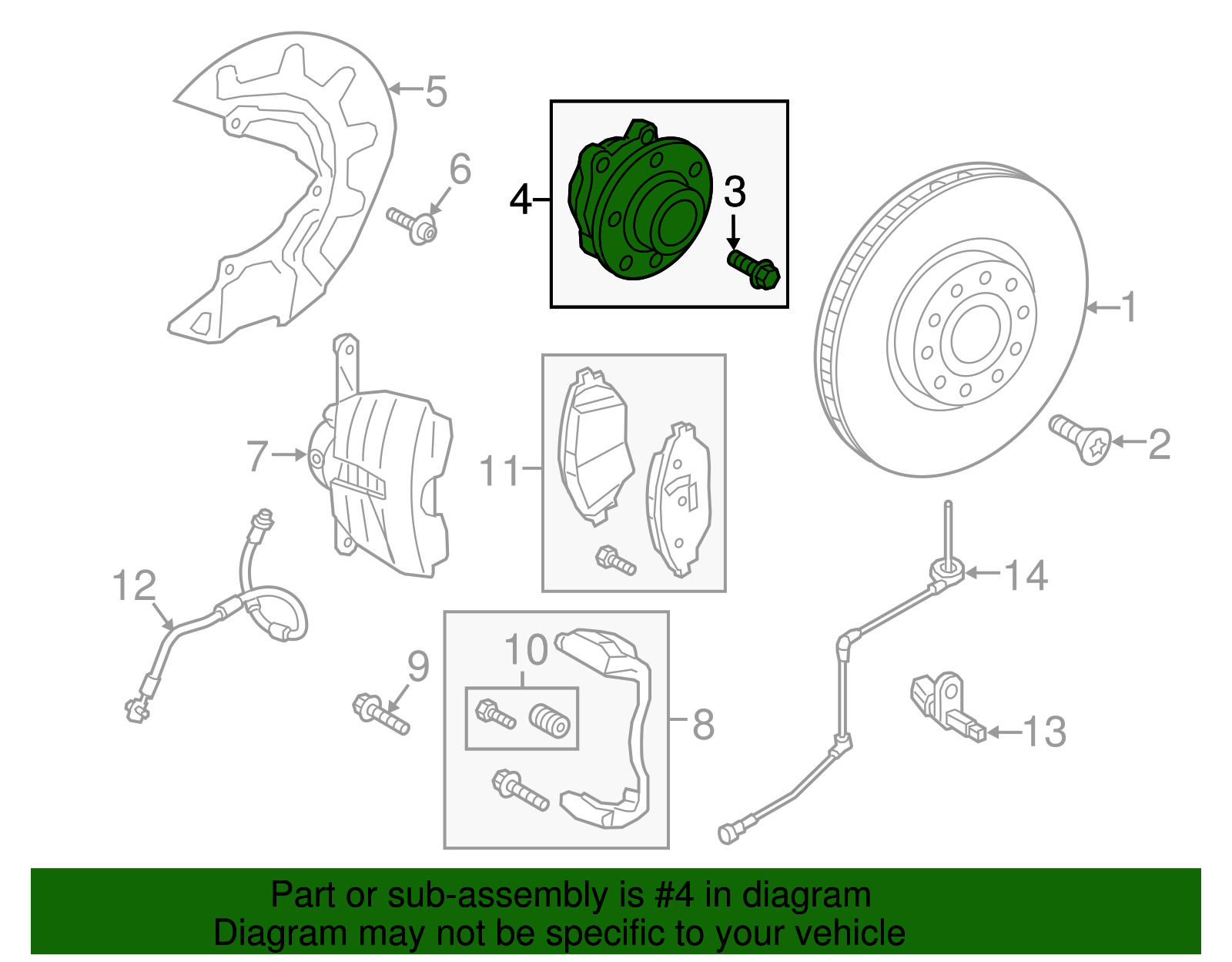 3QF-407-621-G - Hub Assembly - 2018-2025 Volkswagen | VW OEM Parts Outlet