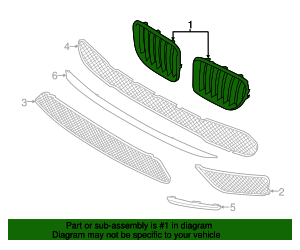 51-11-7-347-667 - Upper Grille - 2013-2015 BMW X1 | Wholesale BMW