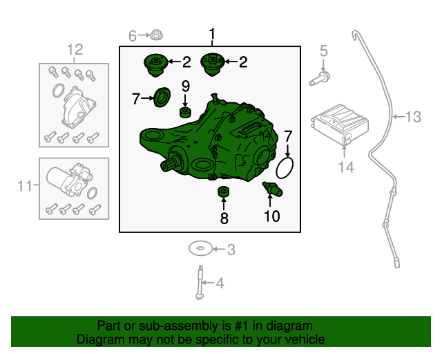 2017-2023 Land Rover Differential Assembly LR161862 | Land Rover ...