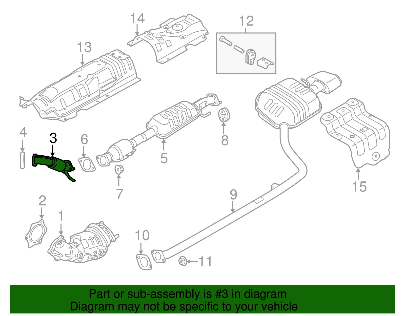 2015-2019 Hyundai Sonata Front Pipe 28610-C2700 | World OEM Parts Hyundai