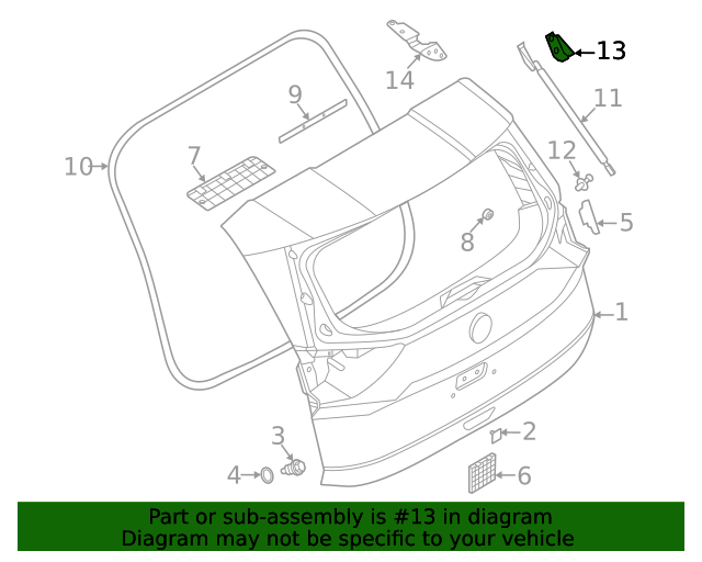 90459-6RR0A - Lift Cylinder Bracket - 2021-2023 Nissan Rogue | World ...