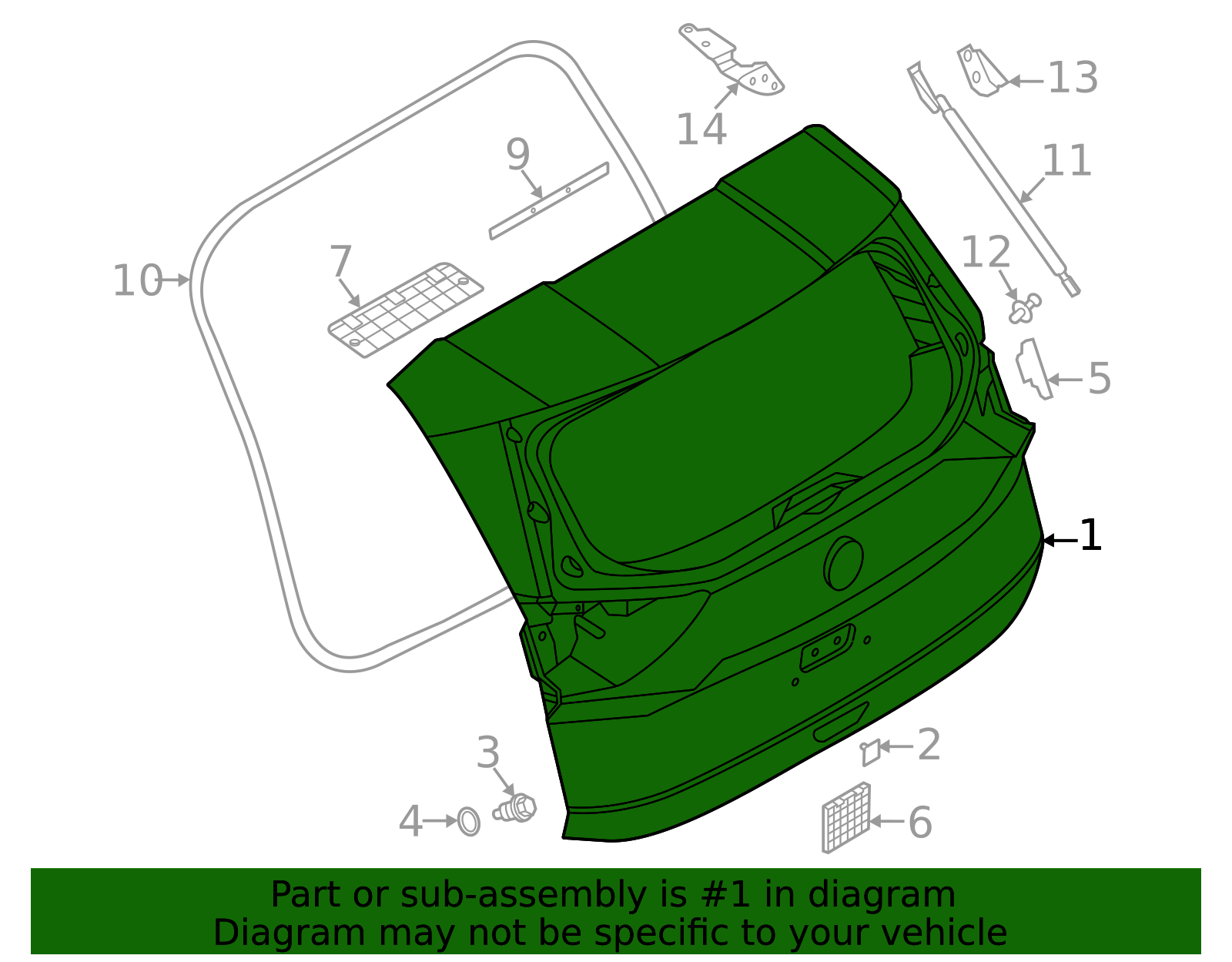 9001A-6RC5A - Lift Gate 2021-2022 Nissan Rogue | Nissan Parts & Accessories Online