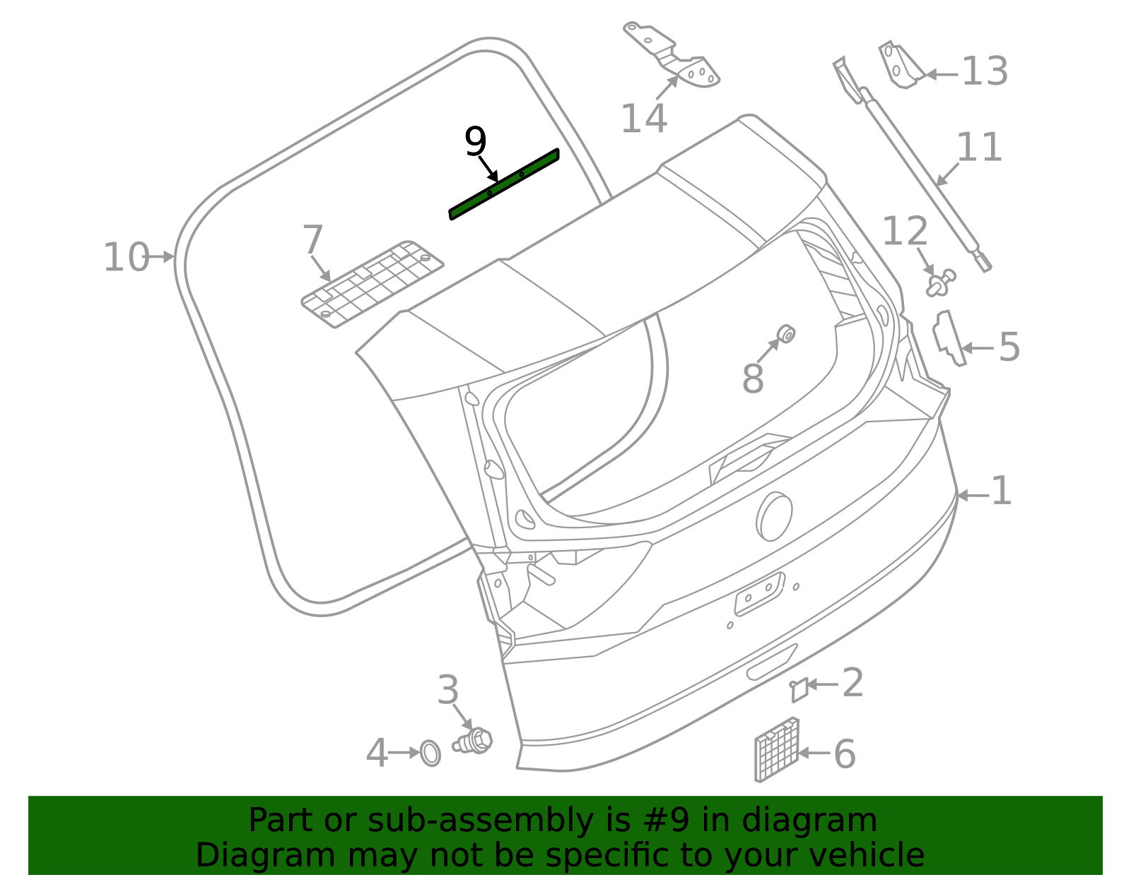 2021-2025 Nissan Rogue Upper Seal 73195-6RR0A | Nissan RVA