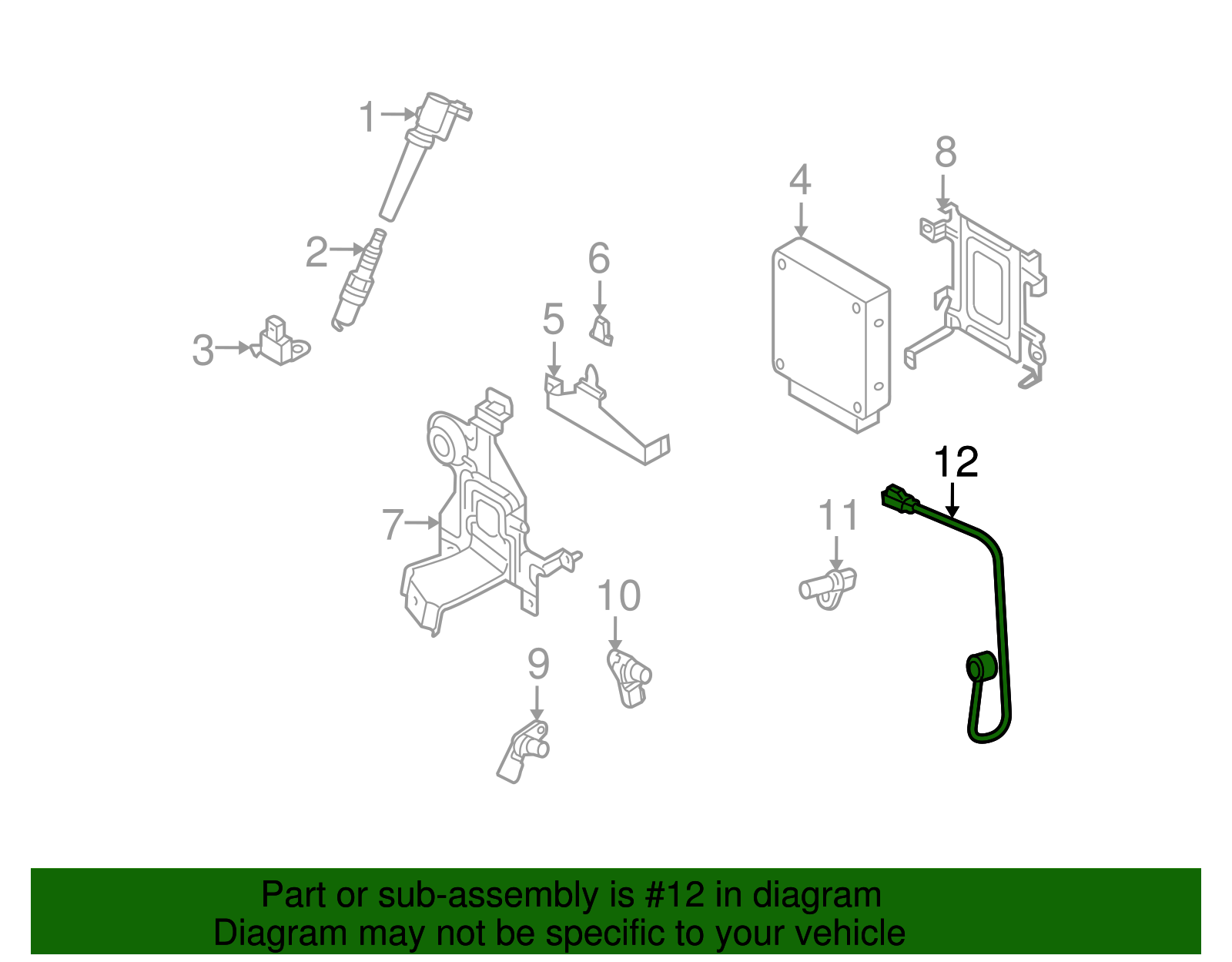 2003-2008 Mazda 6 Knock Sensor AJ5718921A | Retail Performance Auto Parts
