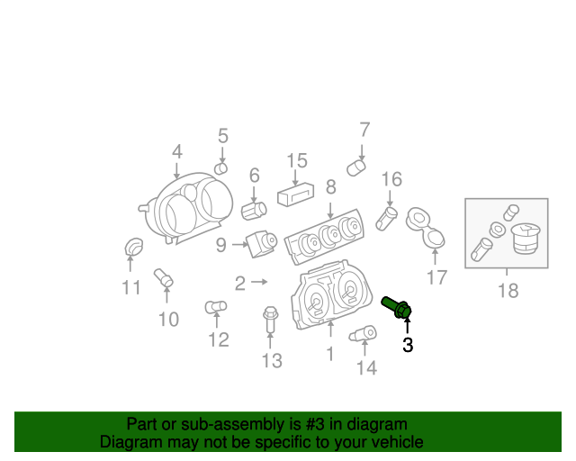 2006-2021 GM Bumper Cover Bolt 11589012 | TascaParts.com