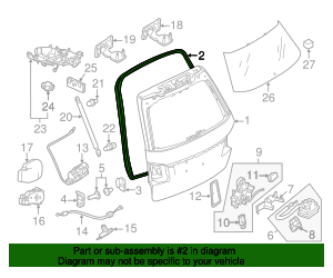 2011-2016 Mercedes-Benz Hatch Seal 212-740-03-78 | AutoNationParts.com