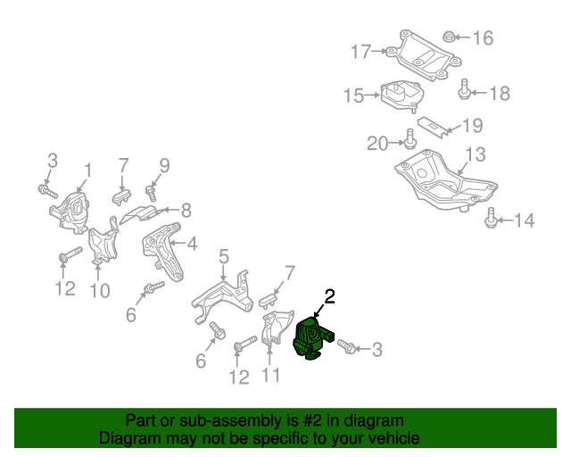 8R0-199-381-C - Engine Mount 2012-2017 Audi | AutoNationParts.com