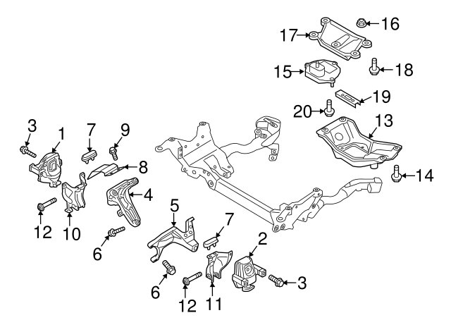 8R0-199-381-AK - Engine Mount 2012-2017 Audi | AutoNationParts.com