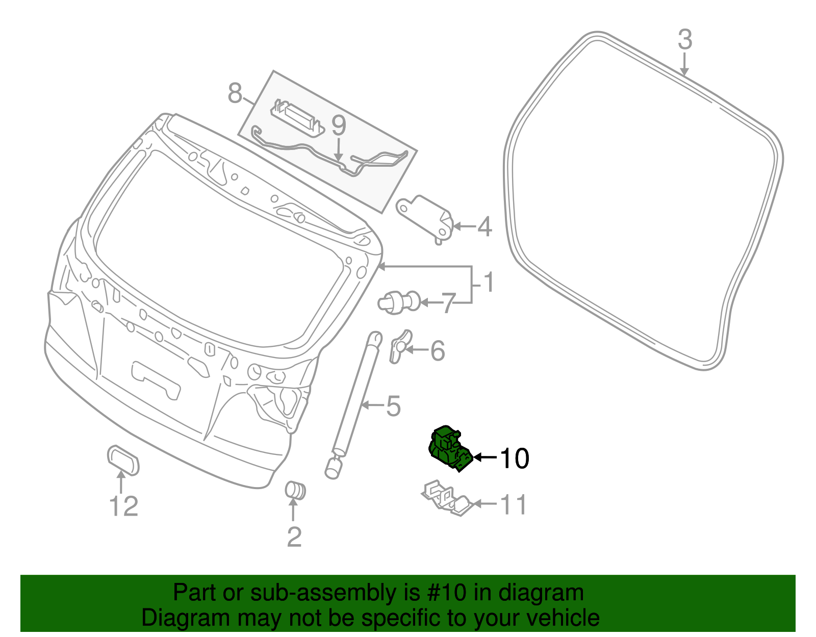 2010-2015 Hyundai Tucson Latch 81230-1H300 | Retail Performance Auto Parts