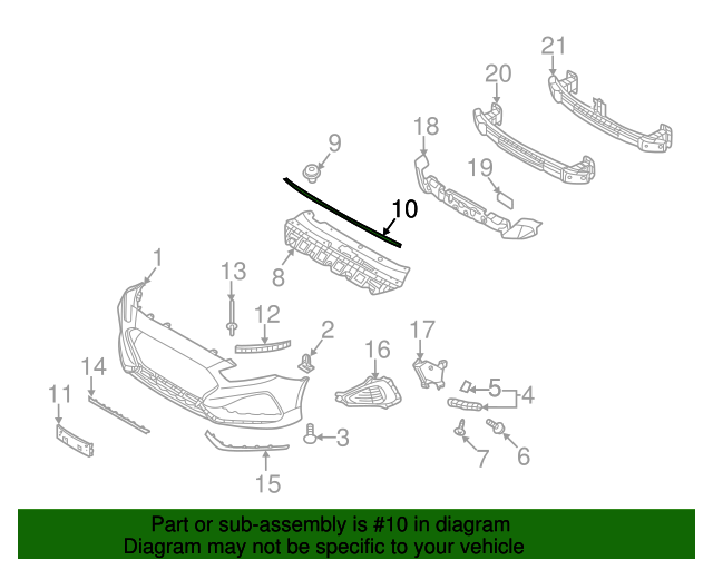 Genuine Upper Molding for 2018-2019 Hyundai Sonata | Part# 86362-E6701 ...